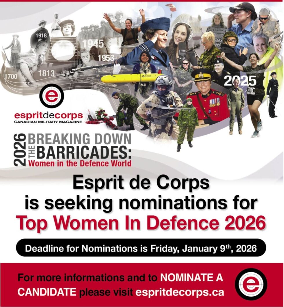 Esprit de Corps Opens Nominations for 2026 Women in Defence Award - The ...